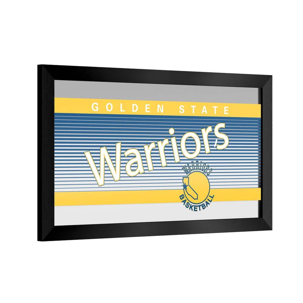 Golden State Warriors Hardwood Classics 26 in. W x 15 in. H Wood Black ...
