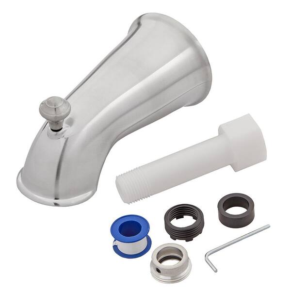 Everbilt Decorative Tub Spout with Diverter in Brushed Nickel 865250 ...