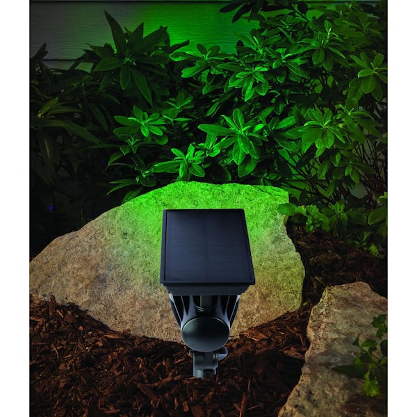 Home Decorators Collection 120 Lumen Black LED Weather Resistant ...