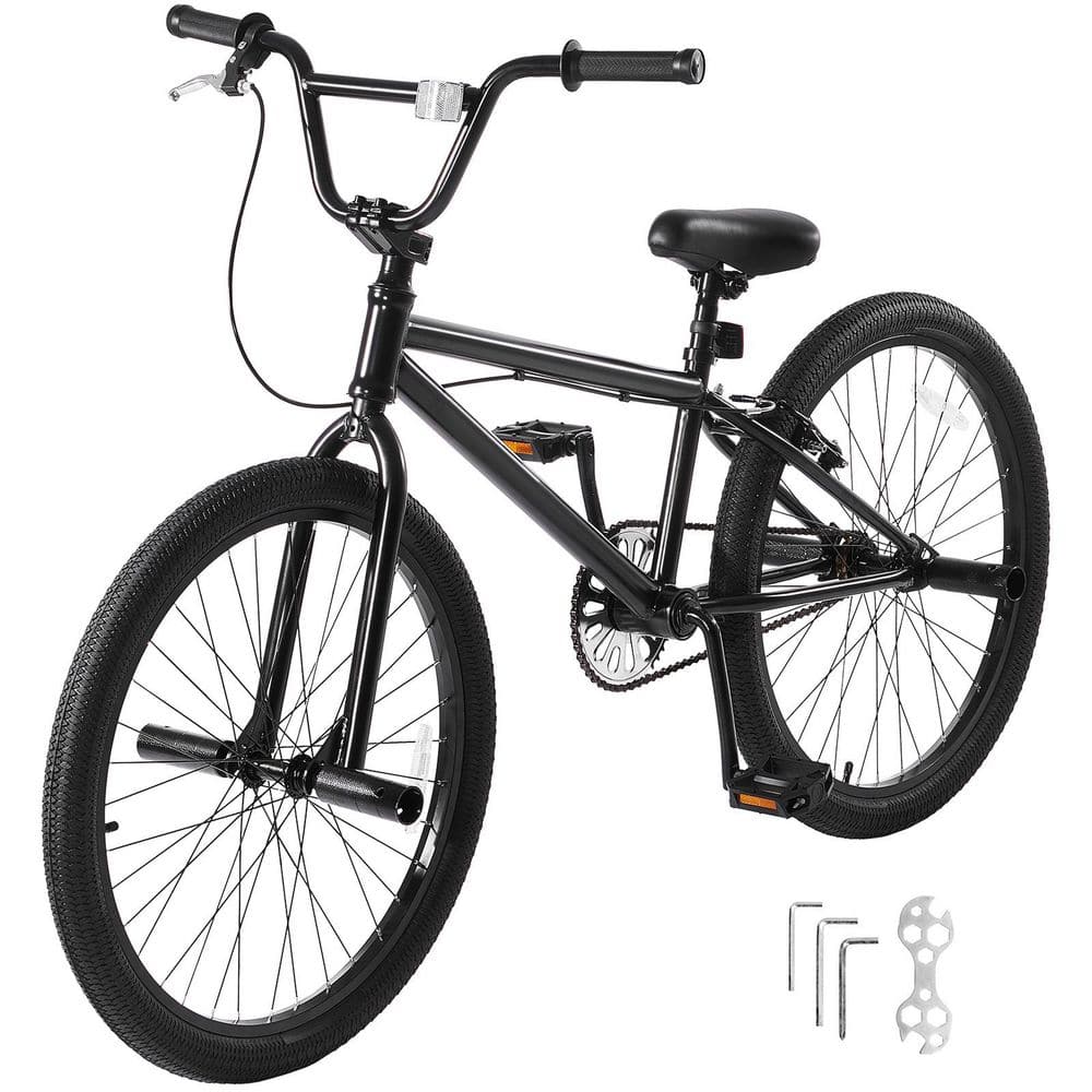 SKYSHALO BMX Bike, 24 in. Wheel Freestyle Bike, Beginner-Level BMX to Advanced Riders, BMX Race ...