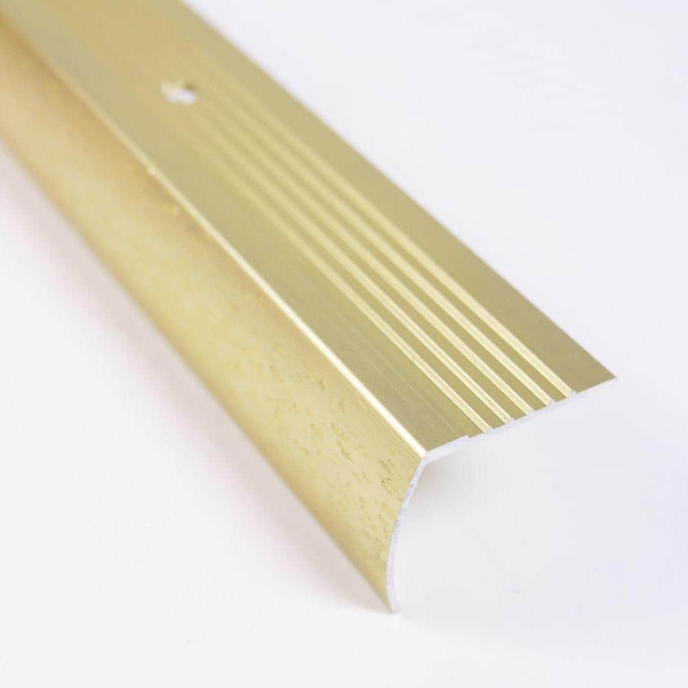 Satin Brass Fluted 36 in. Stair Edging 18542 - The Home Depot