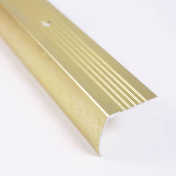 Satin Brass Fluted 36 in. Stair Edging 18542 - The Home Depot