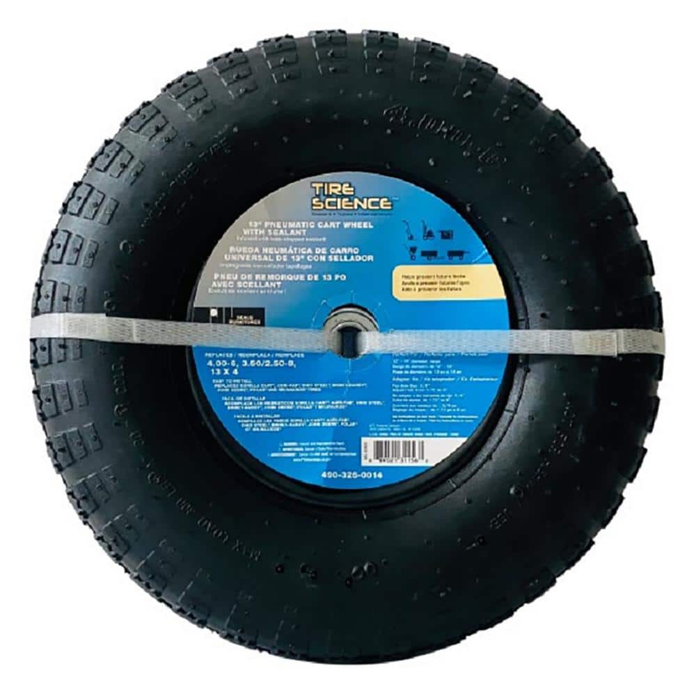Tire Science 13 in. Air-Filled Replacement Wheel with Tire Sealant for ...