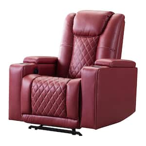 LY & S Collection Ross Red Fabric Manual Glider Recliner Rocker ...