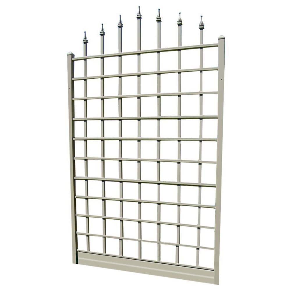 Dura-Trel Winchester 96 in. PVC Vinyl Outdoor Garden Patio Trellis ...