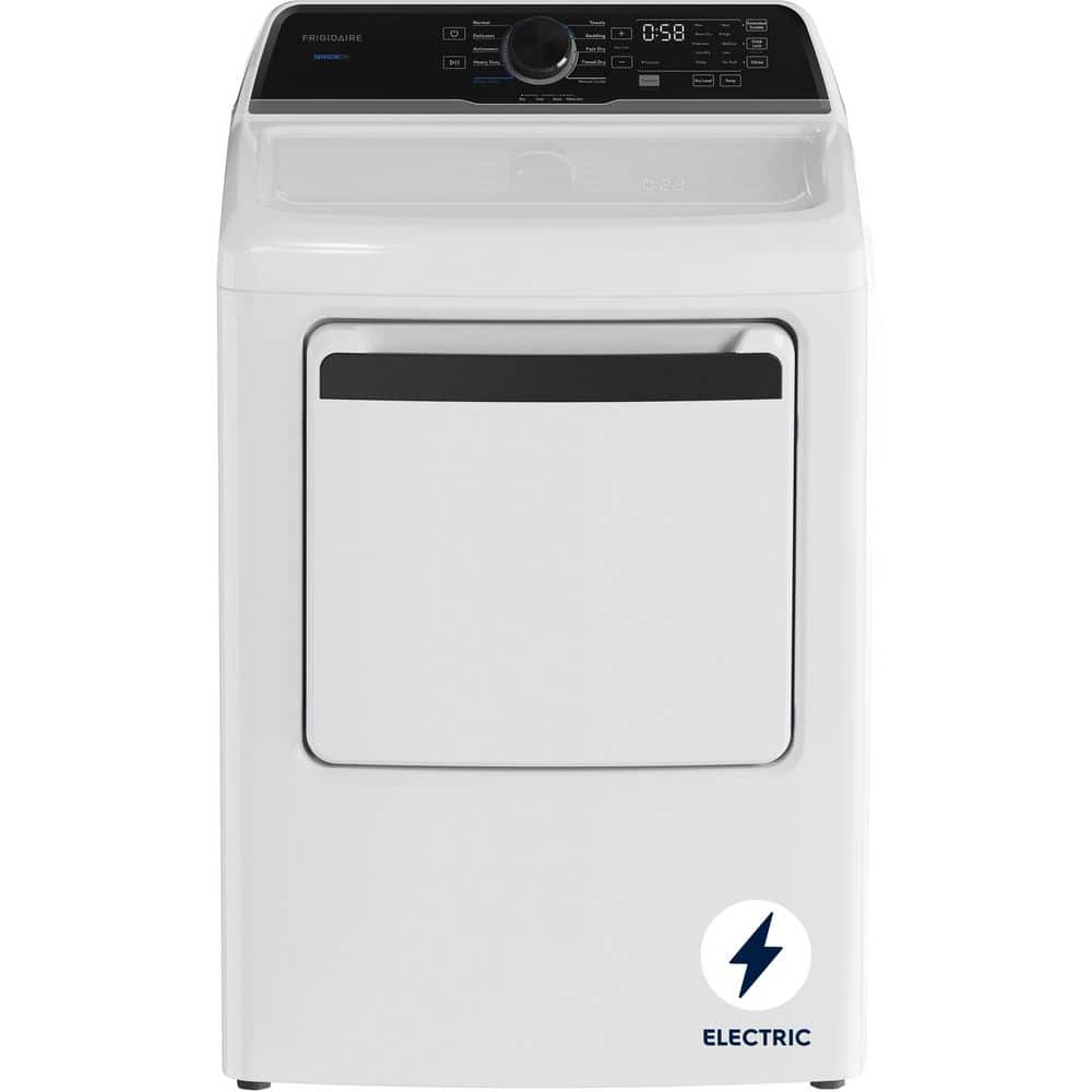 Frigidaire 7 cu.ft. vented Top Load Electric Dryer in White with Dryer ...