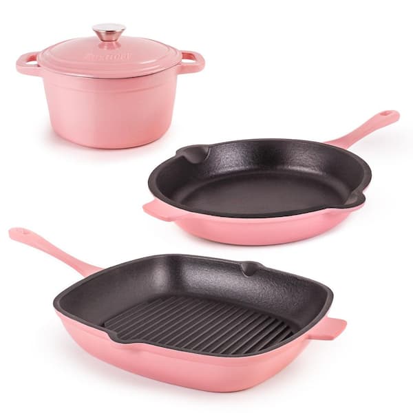 BergHOFF BergHOFF Neo 4-Piece Cast Iron Cookware Set, Fry Pan, Grill ...
