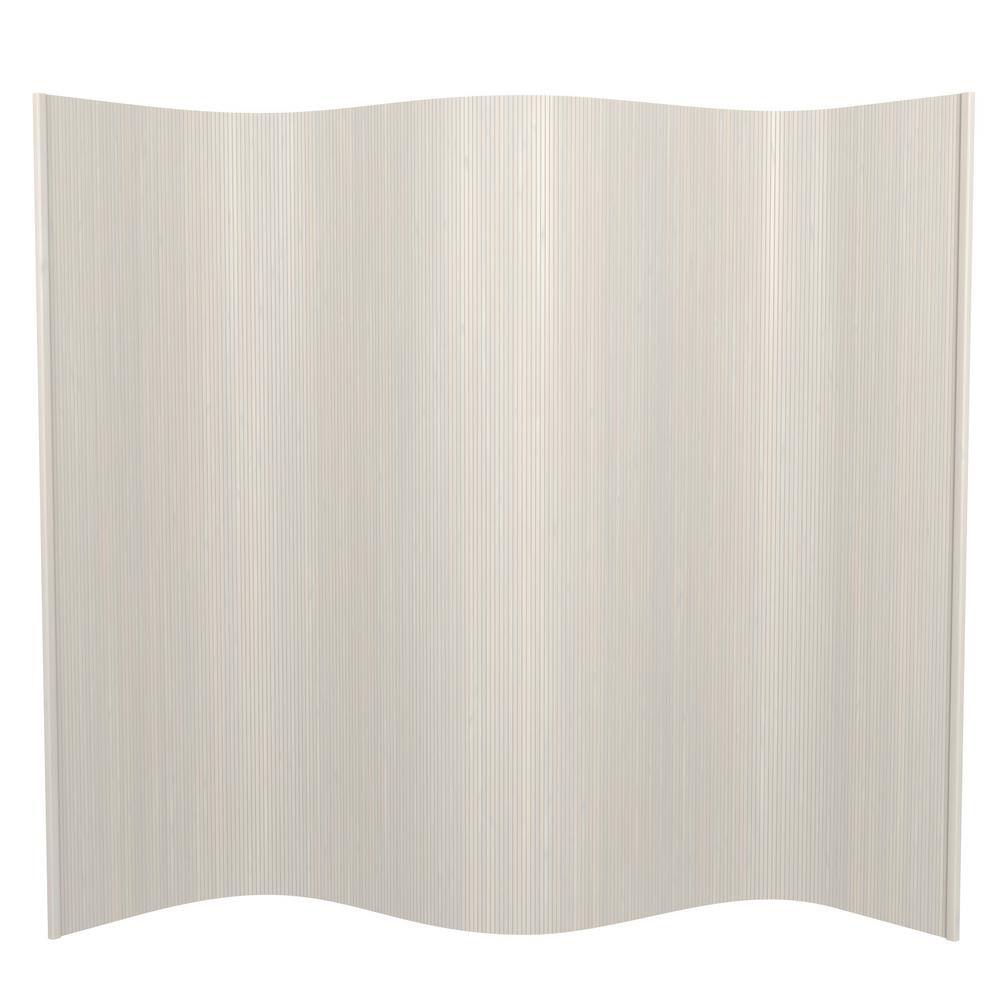 RED LANTERN 6 ft. Tall Bamboo Wave Screen - Rustic White BF-75-WHT ...