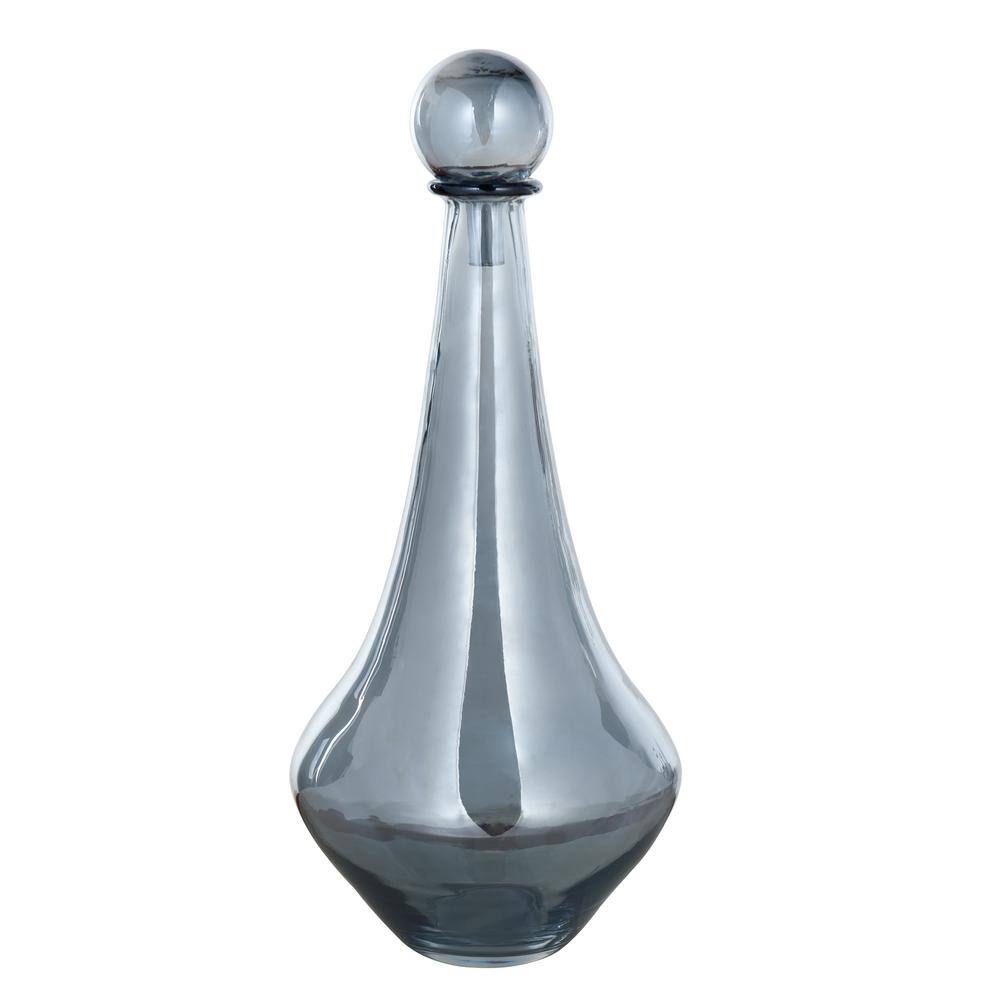 StyleCraft Austin Allen James Pawn Plated Glass Vase 18 in. H Smoke ...