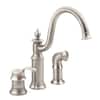MOEN Waterhill High-Arc Single-Handle Standard Kitchen Faucet with Side ...