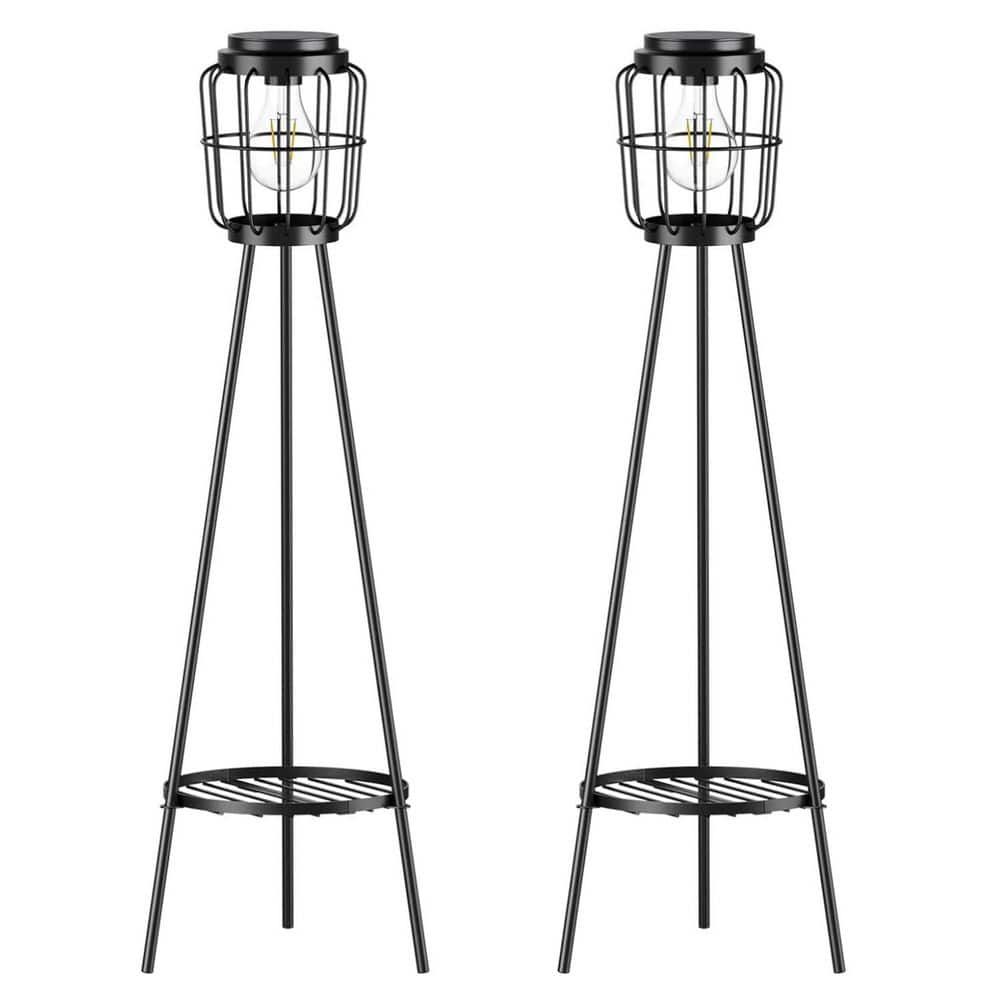 Solar Lights Outdoor with Plant Stands (2-Pack) L0DSPR1GS9 - The Home Depot