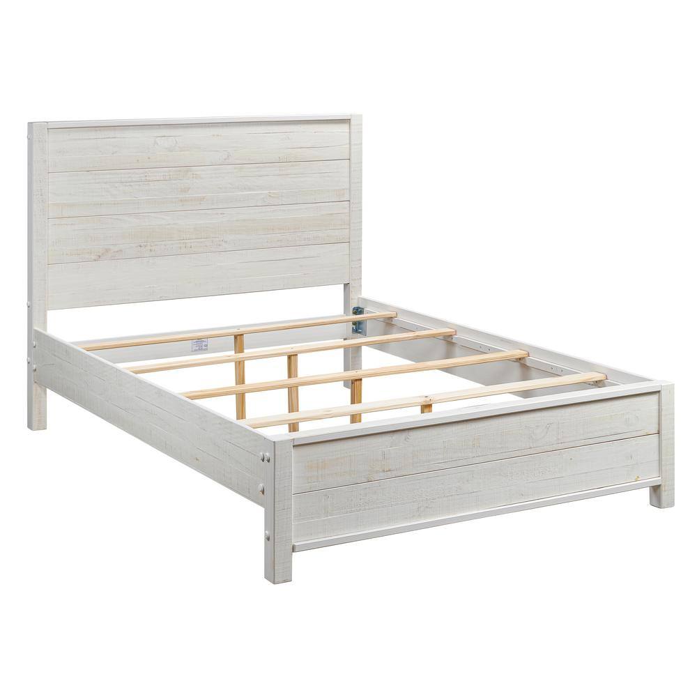 Camaflexi Arlington Distract White Solid Wood Frame Queen Size Panel ...