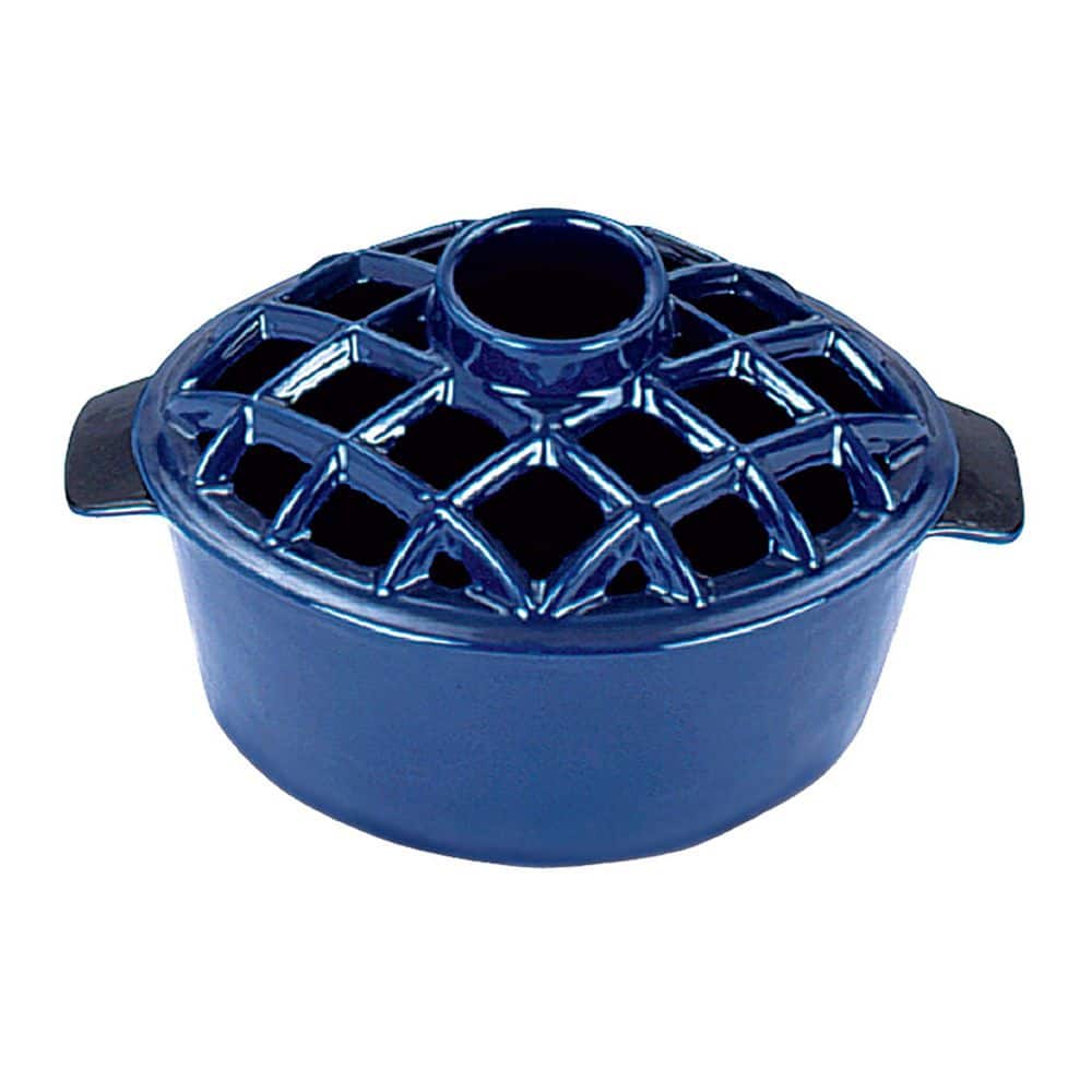 Achla Designs Traditional Lattice Top Steamer, 6.5 in. Tall, Blue MA850 ...
