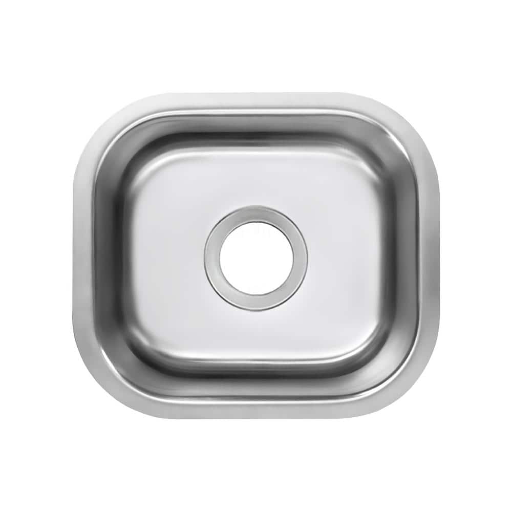 SINKDIRECT 18-Gauge Stainless Steel 15 in. Undermount Single Bowl Bar ...