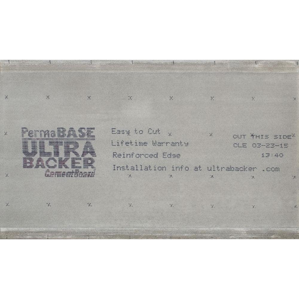 Permabase 1/4" 3x5 National Gypsum PermaBase Ultrabacker Cement Board ...