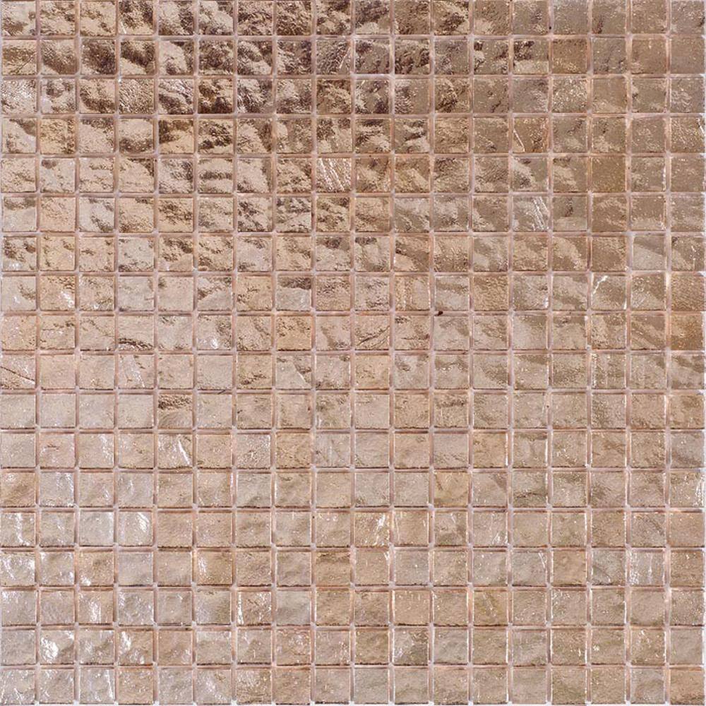 Apollo Tile Skosh 4" x 6" Glossy Rose Gold Beige Glass Mosaic Uniform ...