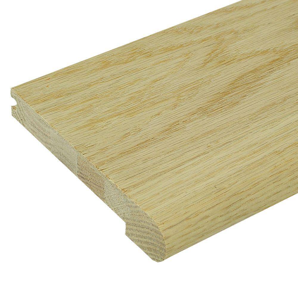 EVERMARK Stair Parts 12 in. x 5-1/4 in. x 1-1/8 in. Unfinished Red Oak ...