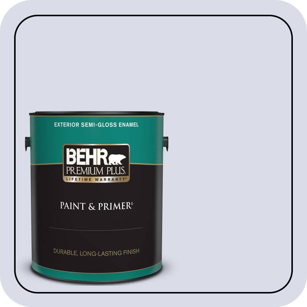 BEHR PREMIUM PLUS 1 gal. #610A-2 Crocus Petal Semi-Gloss Enamel ...