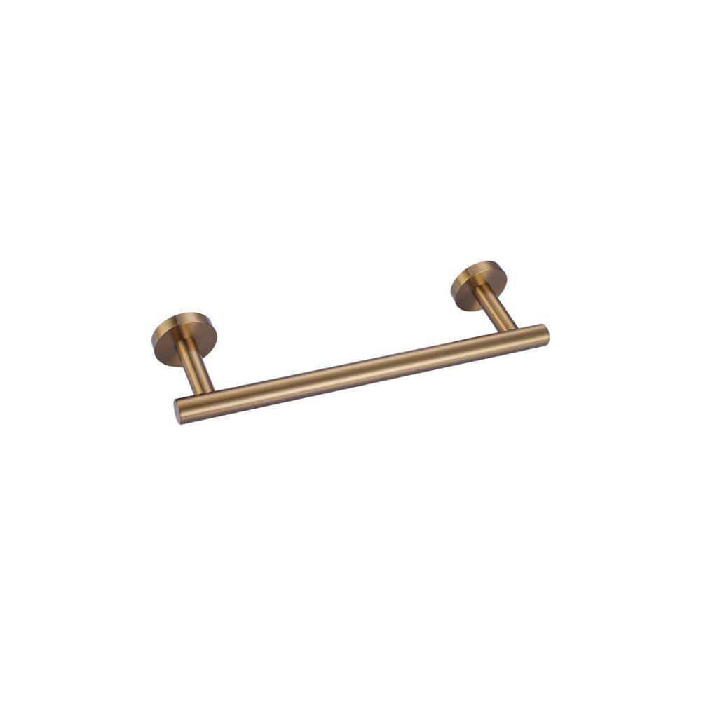 ALEASHA 12 in. Wall Mounted Single Towel Bar in Gold AL-8J120G-12 - The ...