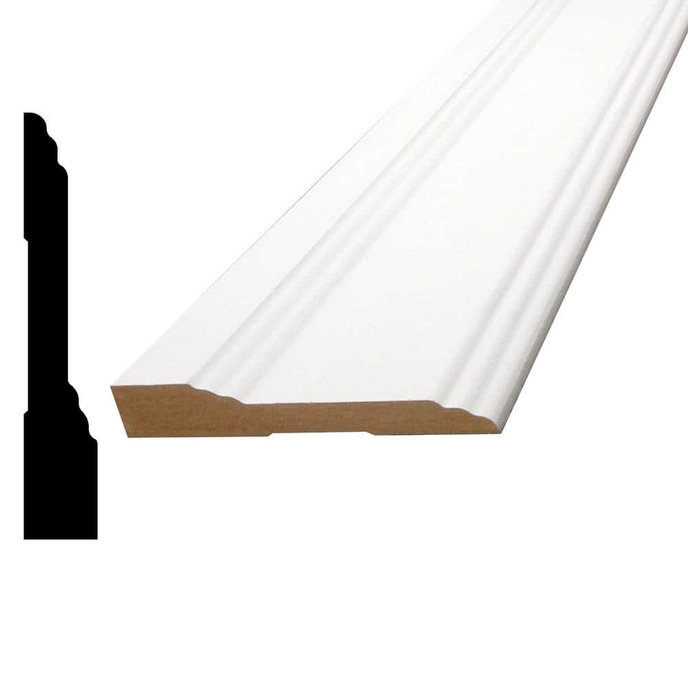 Alexandria Moulding Pro Pack 1/2 in. x 3 in. x 84 in. Primed White MDF ...