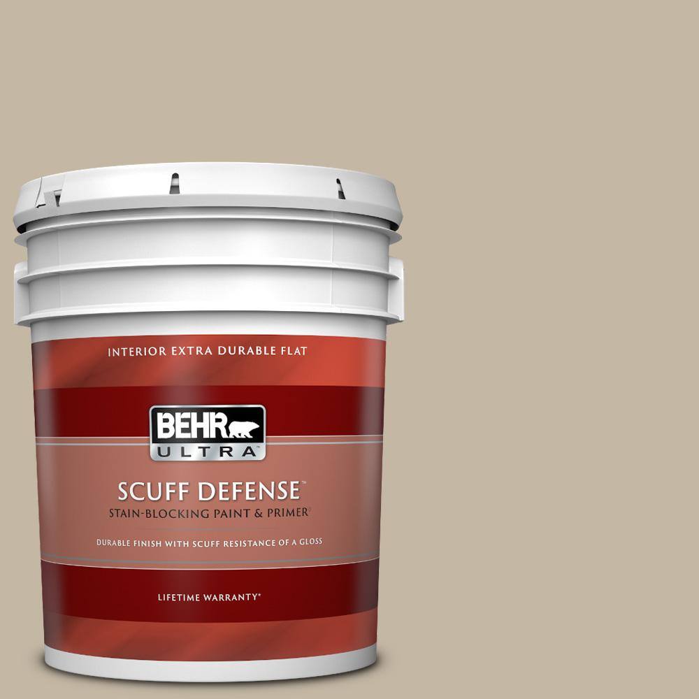 BEHR ULTRA 5 gal. #MQ2-51 Pasha Brown Extra Durable Flat Interior Paint ...