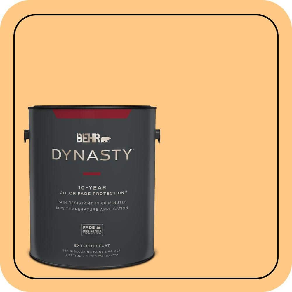 BEHR DYNASTY 1 gal. #290B-5 Torchlight Flat Exterior Stain-Blocking ...