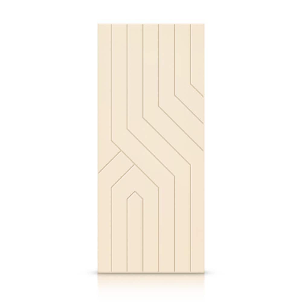 CALHOME 30 in. x 84 in. Hollow Core Beige Painted Composite MDF ...