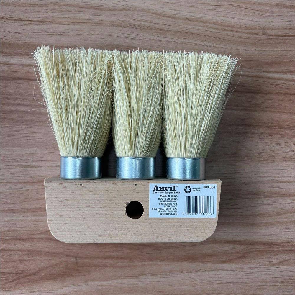 Anvil 6 in. 3-Knot White Pro Roof Brush THD01803 - The Home Depot