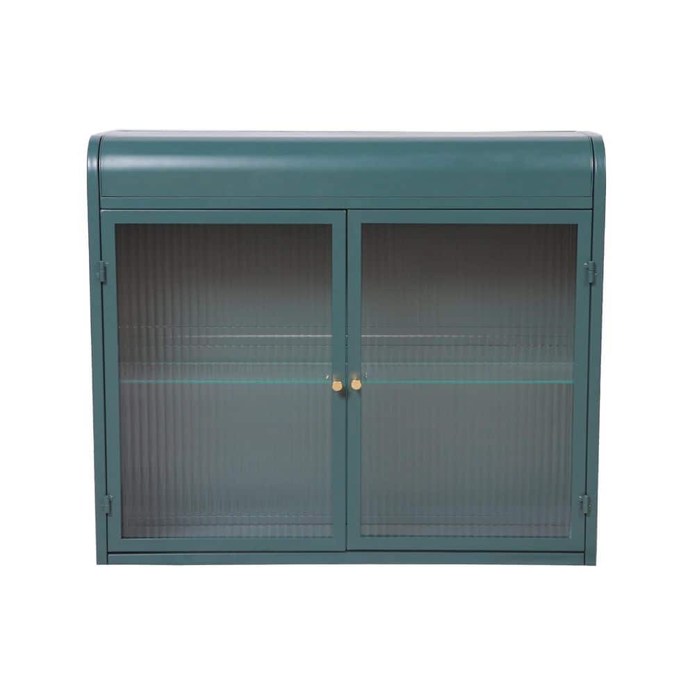 FAMYYT 28 in. W x 24 in. H Rectangular Adjustable Shelves Army Green ...