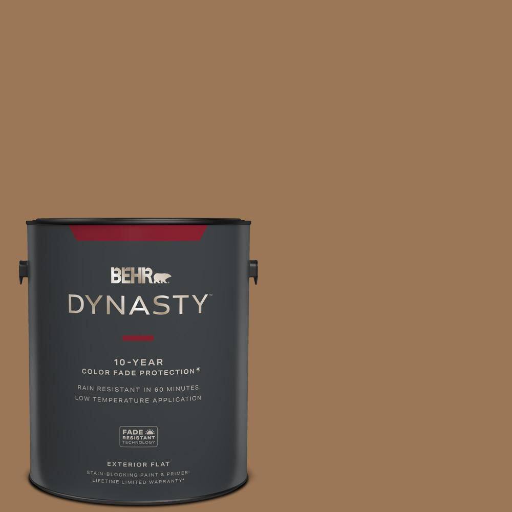 BEHR DYNASTY 1 gal. #PPU4-02 Coco Rum Flat Exterior Stain-Blocking ...