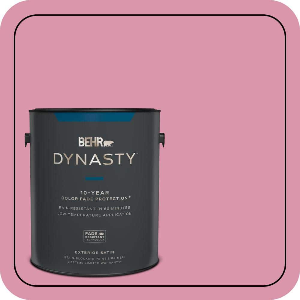 BEHR DYNASTY 1 gal. #110B-4 Foxy Pink Satin Enamel Exterior Stain ...