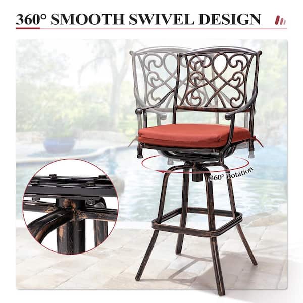 Best choice products outdoor cast aluminum swivel bar stool store