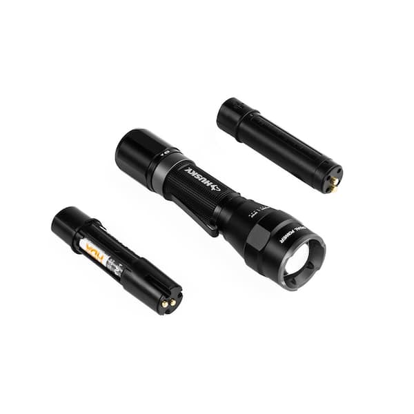 Husky 1200 Lumens Dual Power LED Rechargeable Focusing Flashlight PVL ...