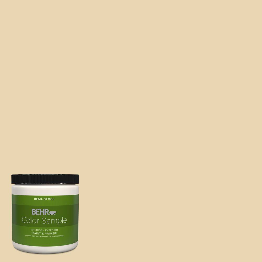 BEHR PREMIUM PLUS 8 oz. #ICC-93 Champagne Gold Semi-Gloss Interior ...
