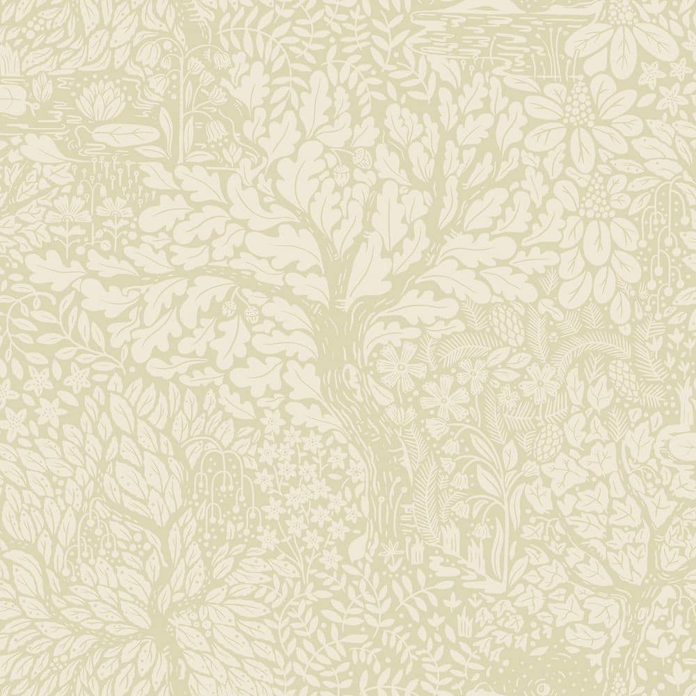 A-Street Prints Olle Beige Forest Sanctuary Paper Matte Non-Pasted ...
