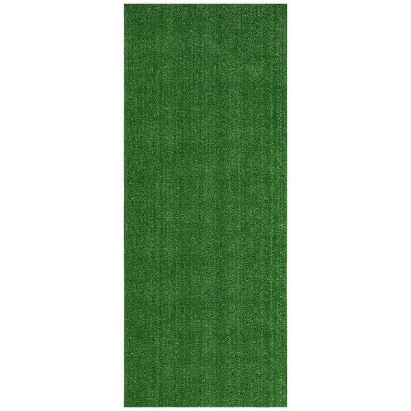 Ottomanson Evergreen Collection Waterproof Solid 3x6 Indooroutdoor 2 Ft 7 In X 6 Ft Green