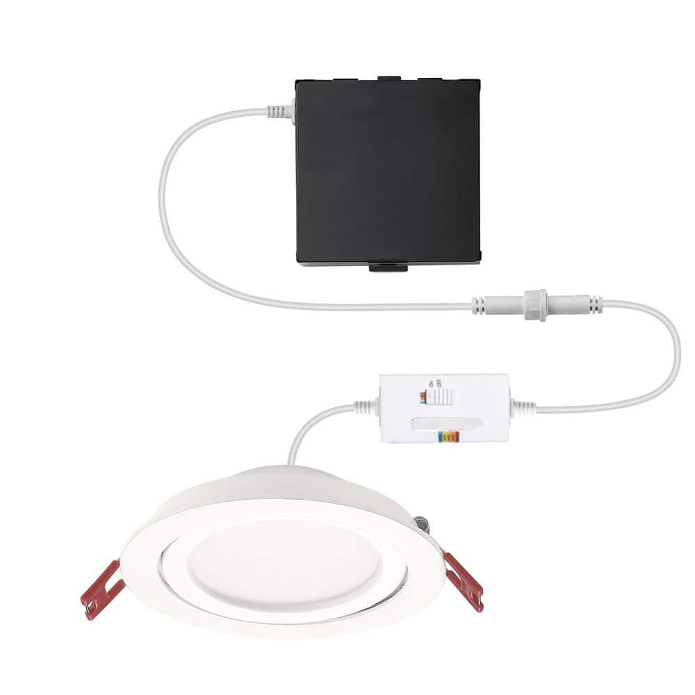 Commercial Electric Elite Series 4 in. LED DuoBright, 3-Level Lumen ...