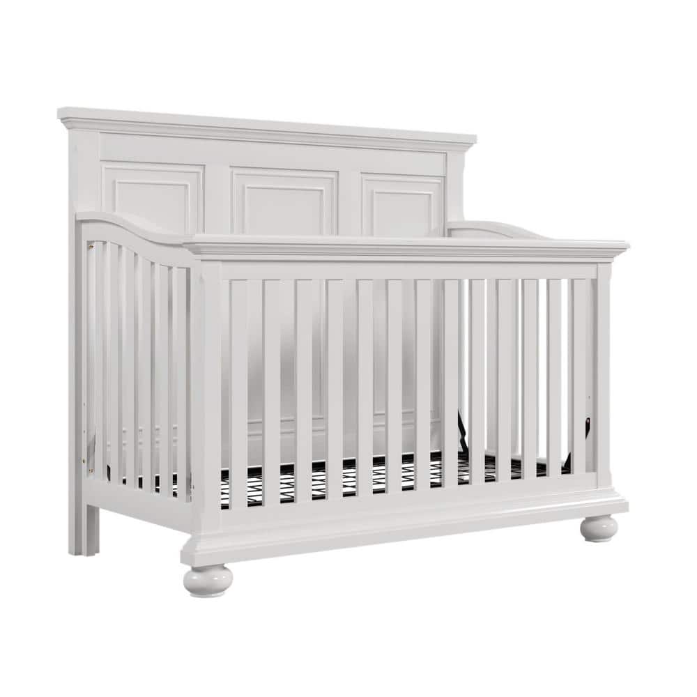 Polibi White Traditional Style 4-in-1 Full Size Convertible Crib ...