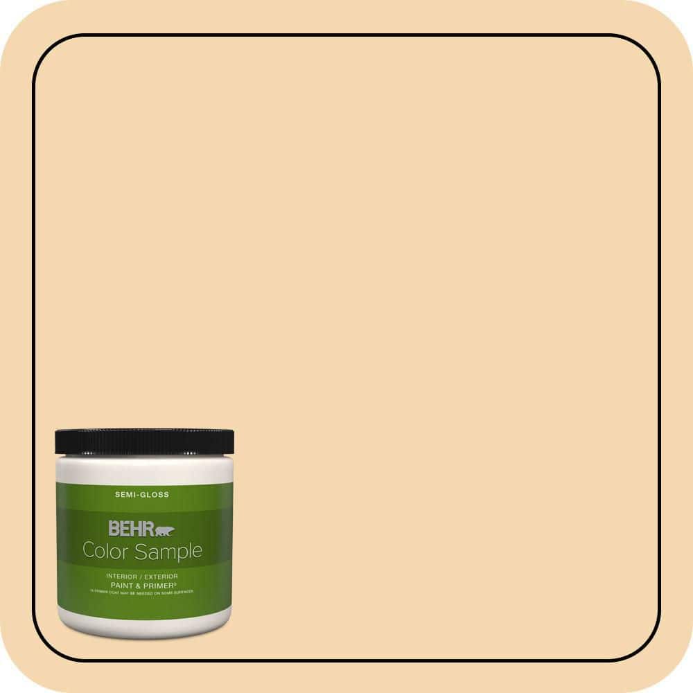 BEHR PREMIUM PLUS 8 oz. #330C-3 Clam Chowder Semi-Gloss Interior ...