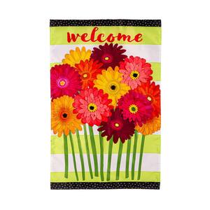 Evergreen Enterprises 2-1/3 ft. x 3-2/3 ft. Floral Flamingo Welcome ...