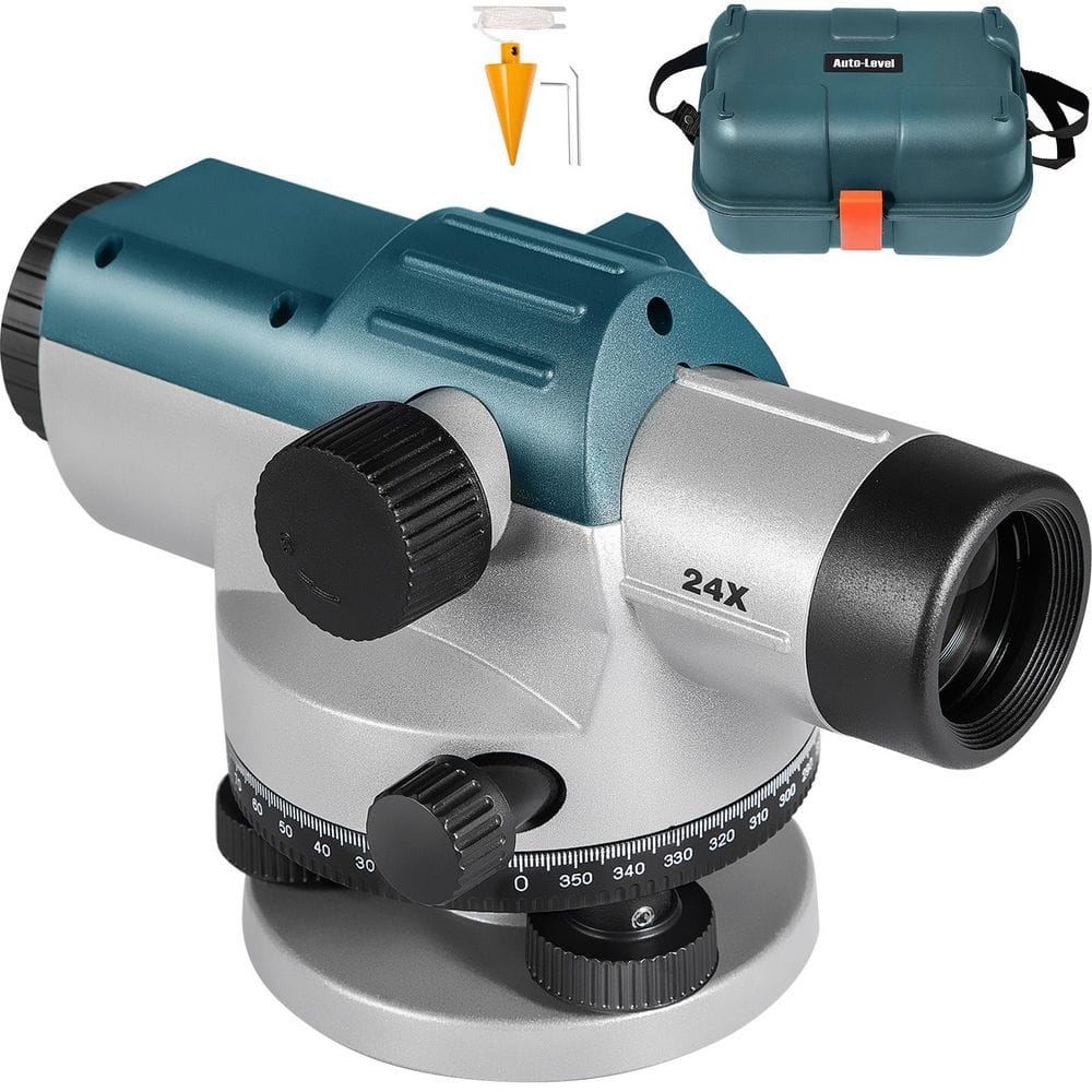 SKYSHALO 24X Automatic Optical Level, High Precision Measure, IP54 Waterproof, 6 in. Alloy ...