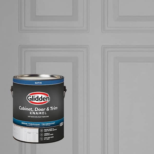 Glidden 1 gal. PPG1001-4 Flagstone Satin Door, Trim and Cabinet Paint ...