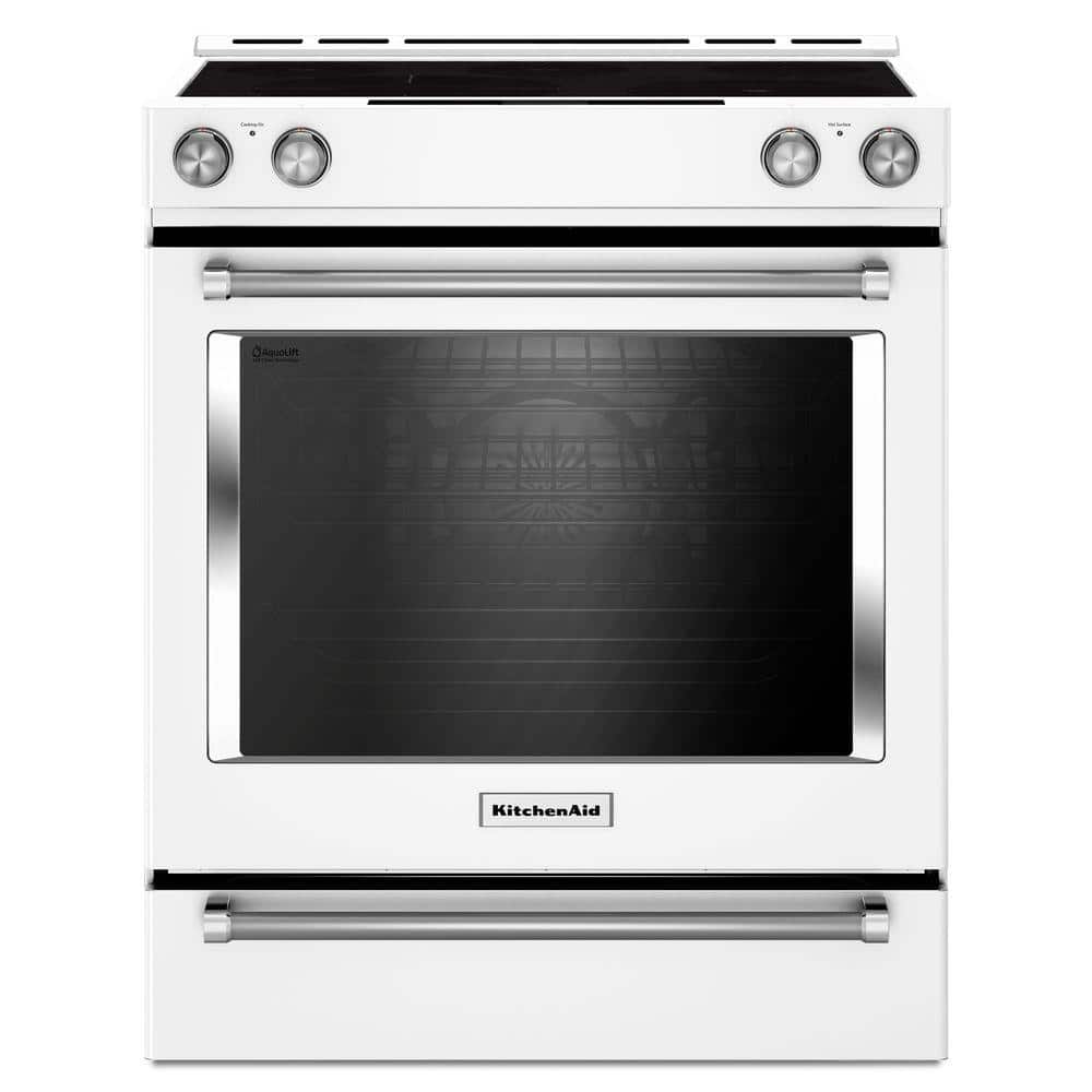 KitchenAid 30 in. 6.4 cu. ft. Slide-In Electric Range with Self ...