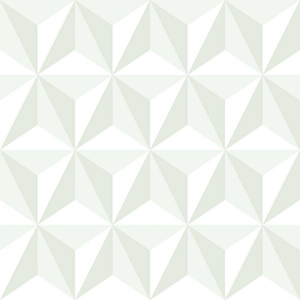 Chesapeake Green Adella Geometric Matte Paper Non-Pasted Wallpaper Roll ...