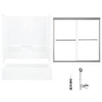 Sterling Traverse 60 in. x 32 in. x 77 in. 4-Piece Vikrell Bath and ...