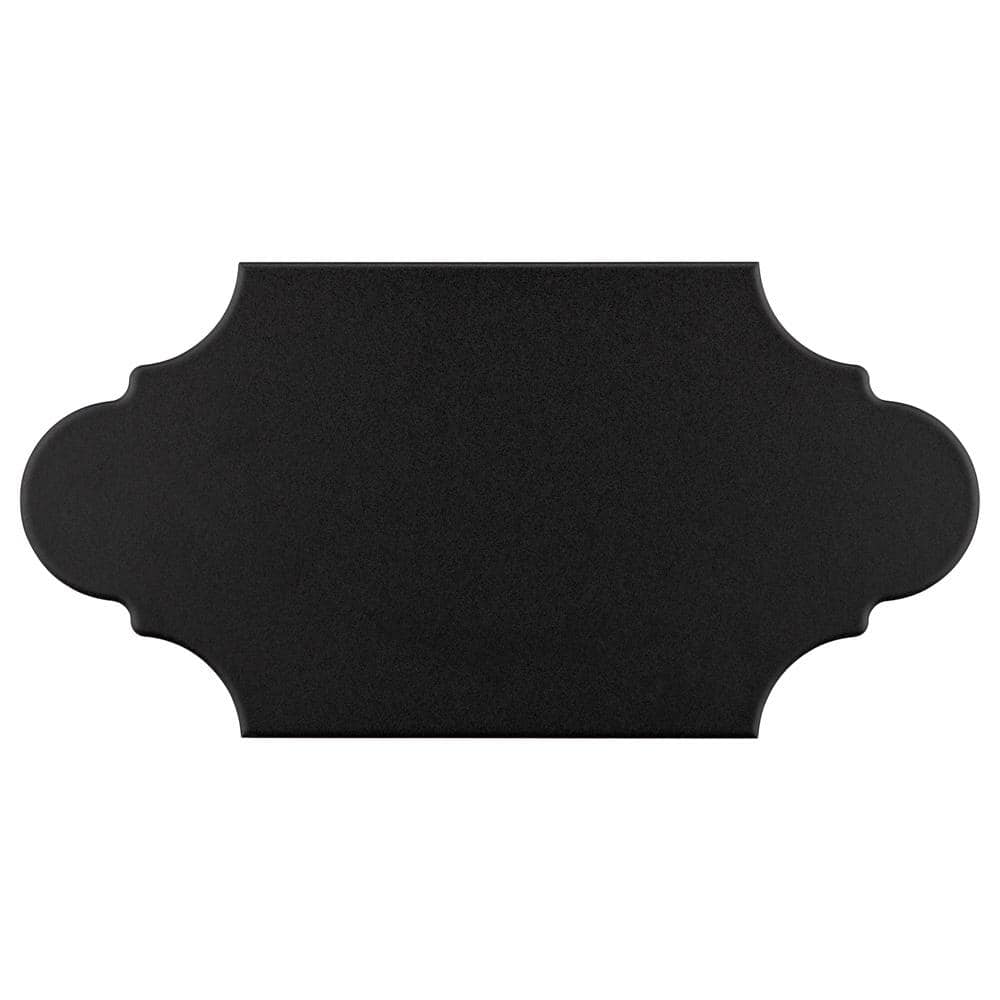 Merola Tile Textile Basic Provenzal Black 6-1/4 in. x 12-3/4 in ...
