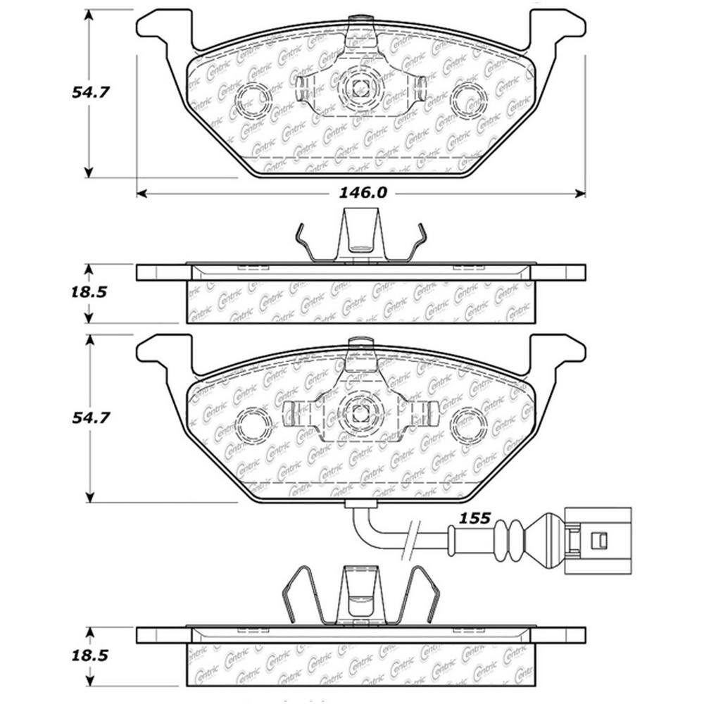 Centric Parts Disc Brake Pad Set 301.07681