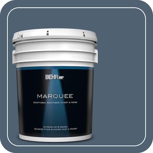 BEHR MARQUEE 5 gal. #PPU14-19 English Channel Satin Enamel Exterior ...