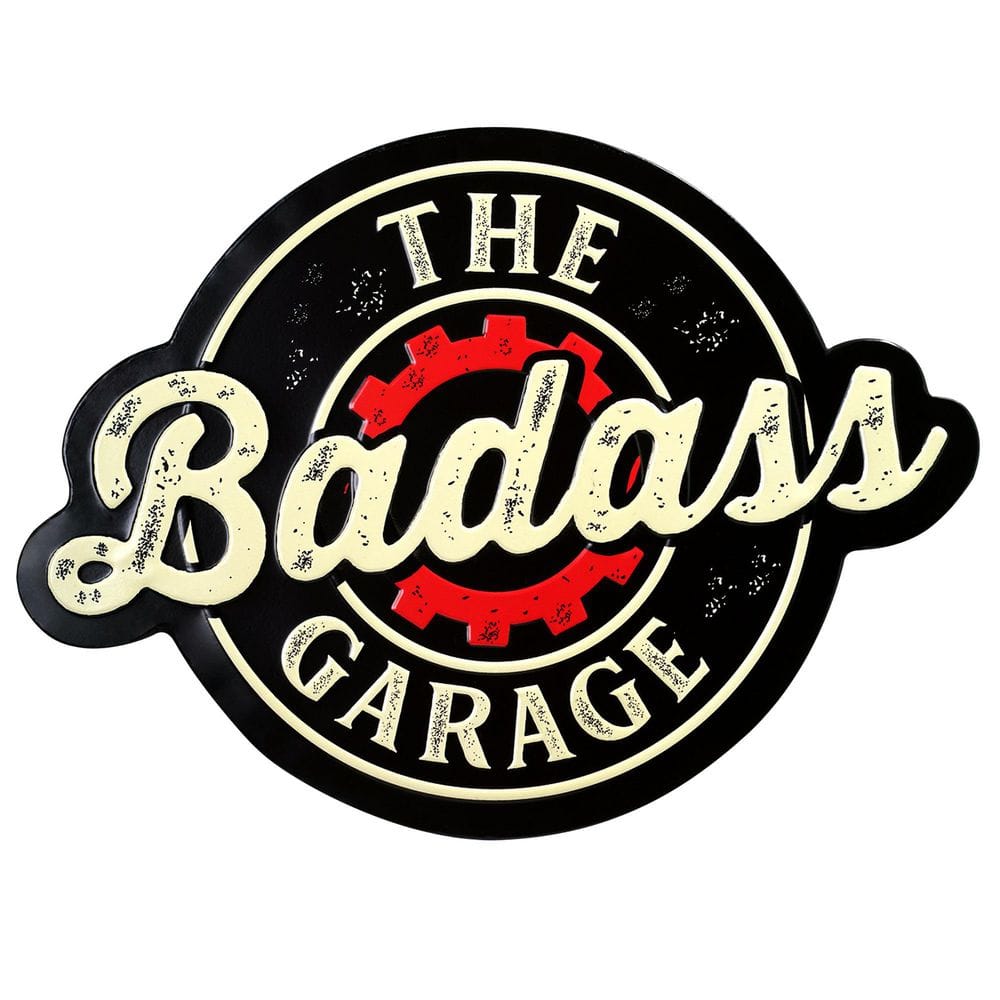 American Art Decor American Art Decor The Badass Garage Embossed Shaped ...