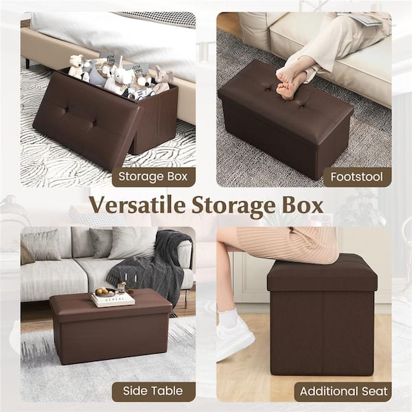 Folding storage footstool store